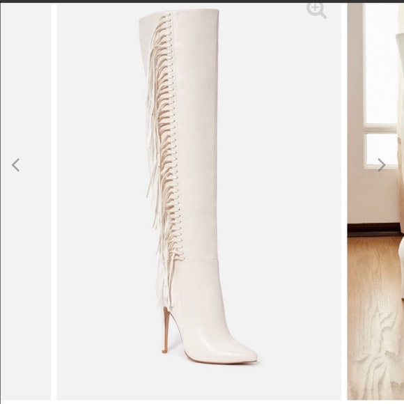 Shoes | Fringe Thigh High Boots | Poshmark